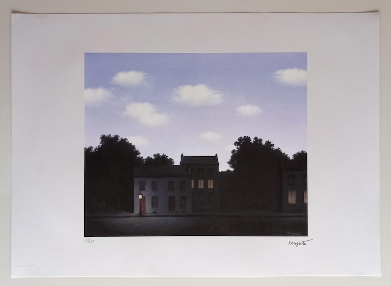 René Magritte – Lithograph the Empire of Light - Etsy