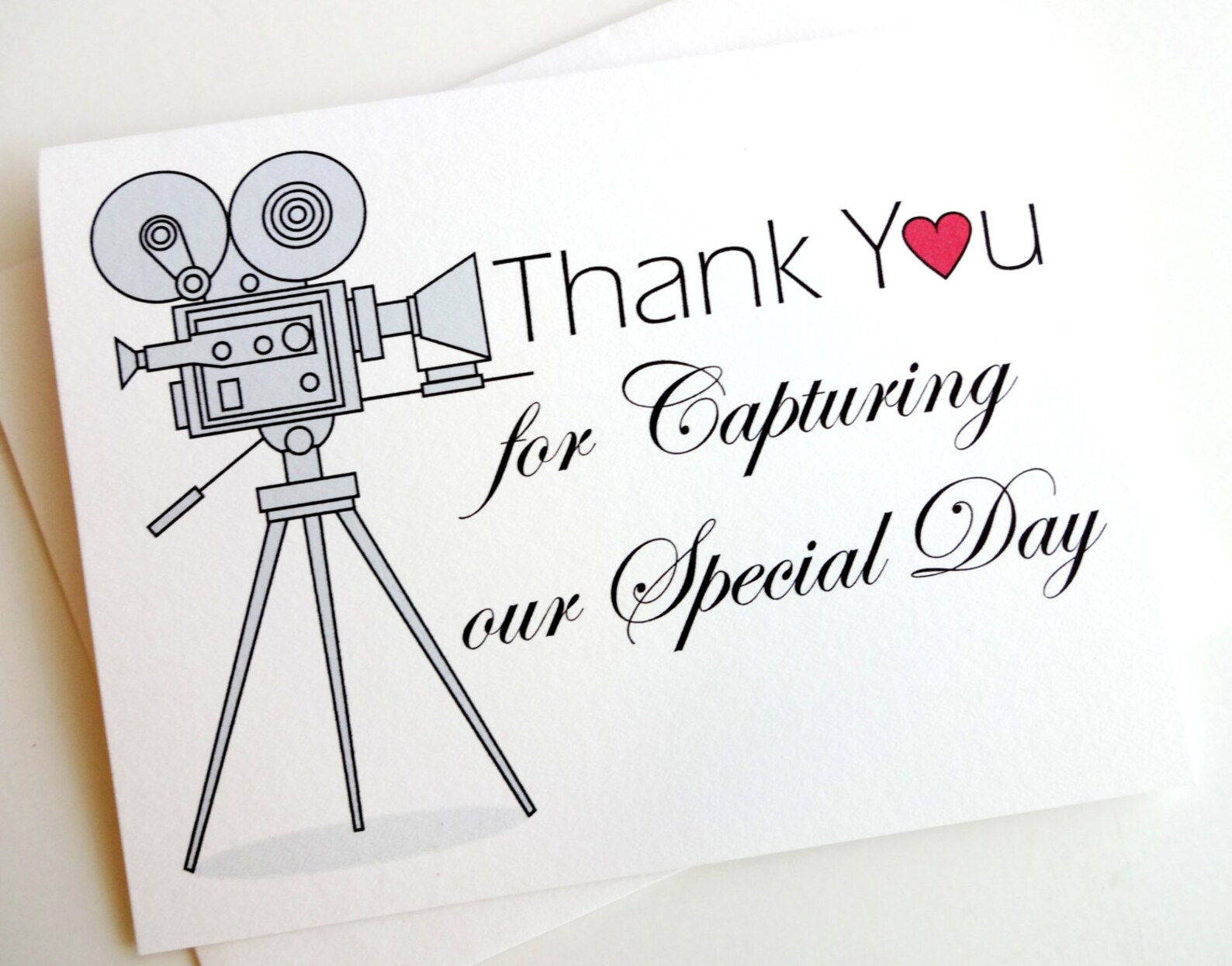 Wedding Videographer Thank You Card for Wedding Video | Etsy