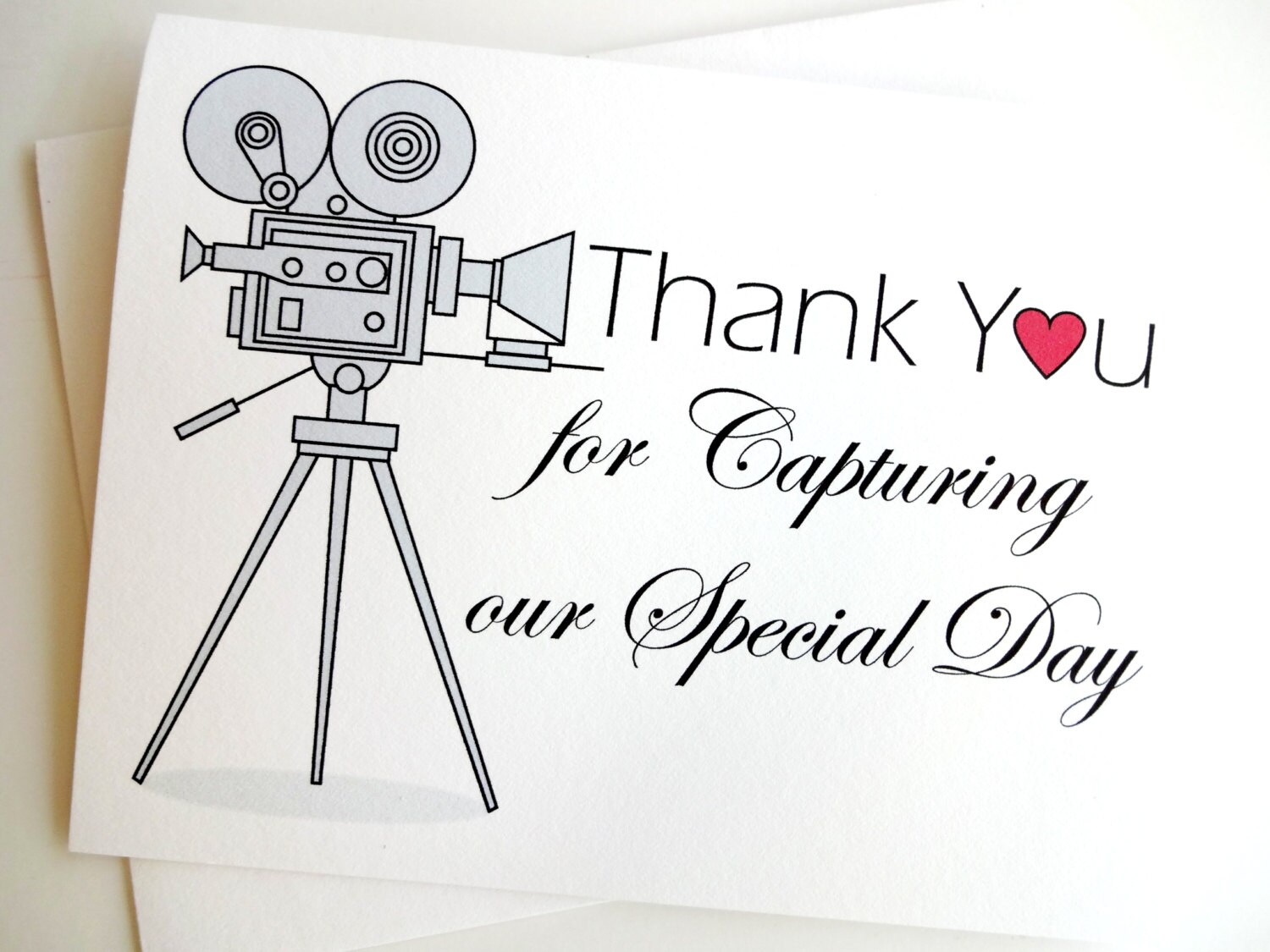 Wedding Videographer Thank You Card for Wedding Video | Etsy