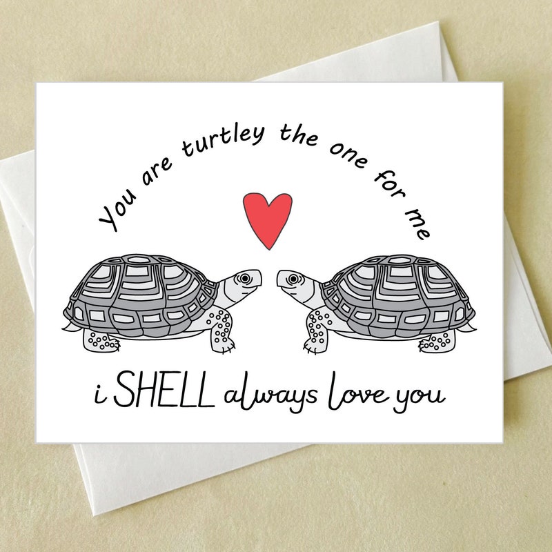 Turtle Love Card - Etsy