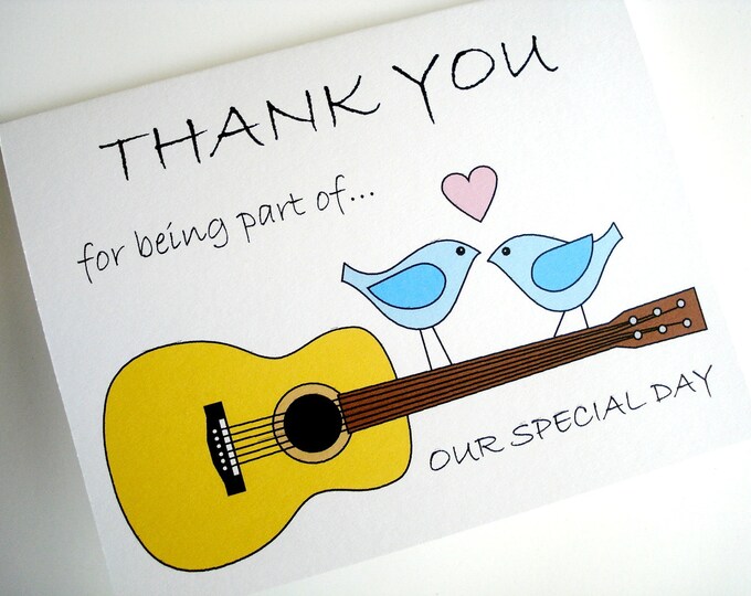 Wedding DJ Thank You Card - Etsy
