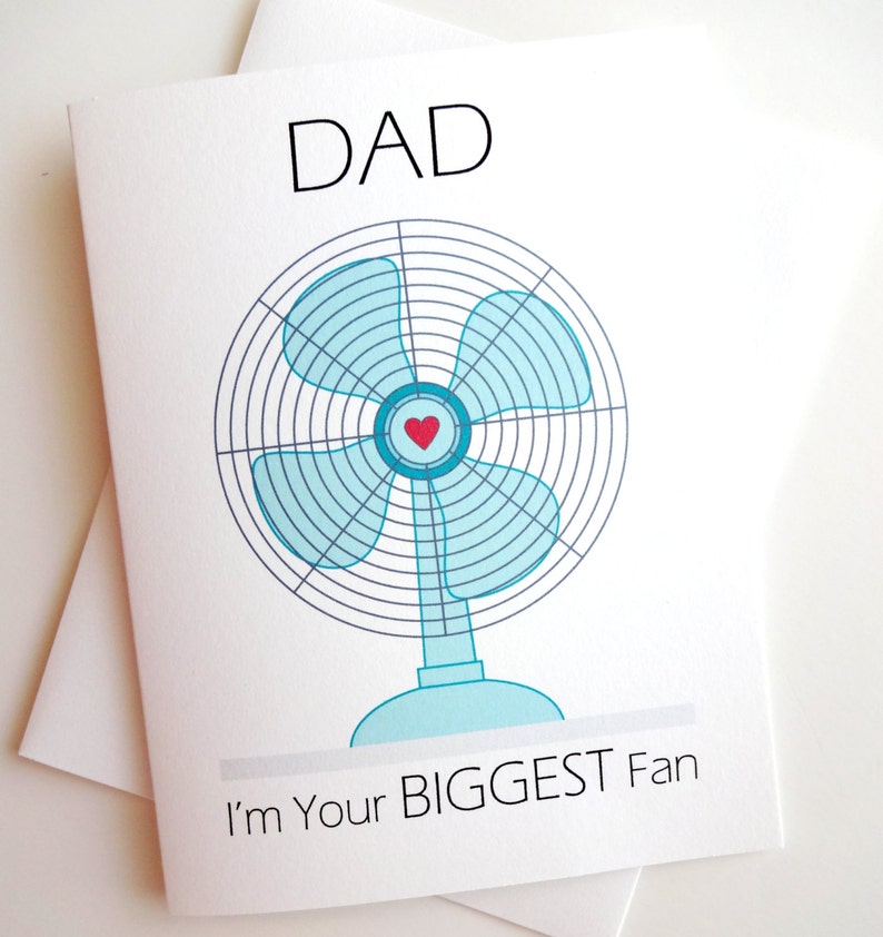 Biggest Fan Dad Card Birthday Father's Day Dad's | Etsy
