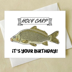 Holy Carp Fish Birthday Card - Etsy