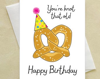 Soft Pretzel Birthday Card - Etsy
