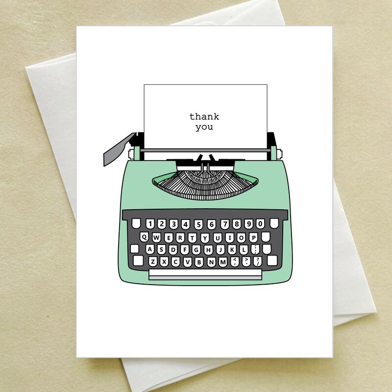 Typewriter Card - Etsy