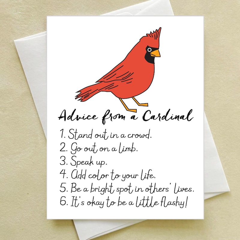 Cardinal Card - Etsy