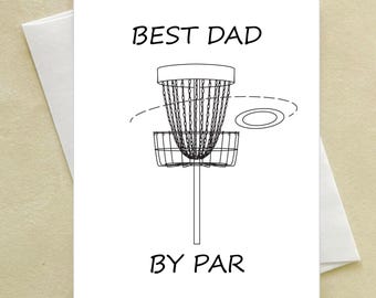 Best Daddy by Par! | Funny Father's Day Card | Disc Golf Card for Dad ...