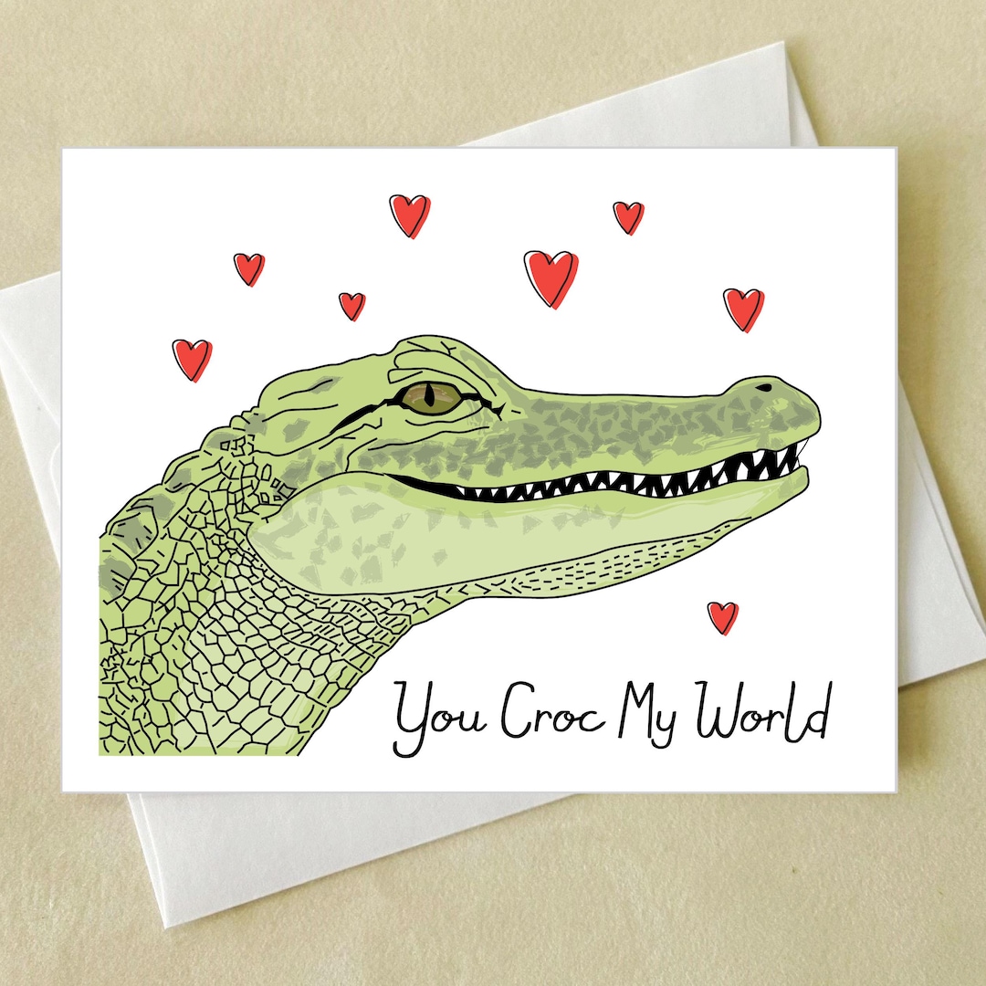 Gator Love Card Anniversary Wedding Valentine's Day Gator Alligator ...
