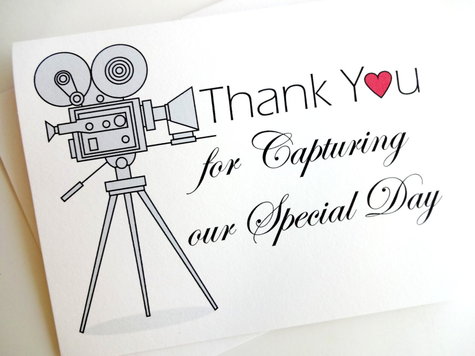 Wedding Videographer Thank You Card for Wedding Video - Etsy Australia