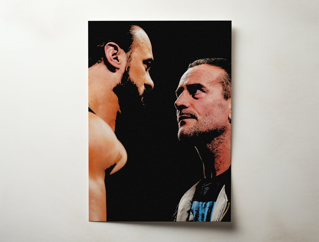 CM Punk Vs Drew Mcintyre Poster, Wall Art, Print WWE AEW Professional ...