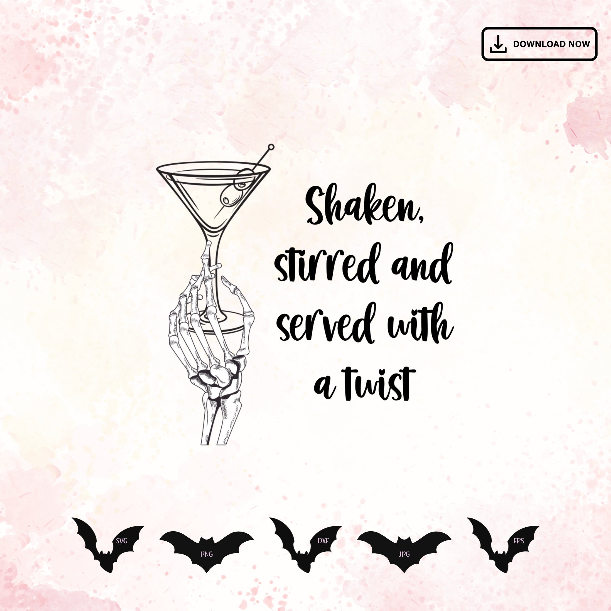 Goth Martini Svg, Dirty Martini PNG, Summerween Martini Png, Martini ...