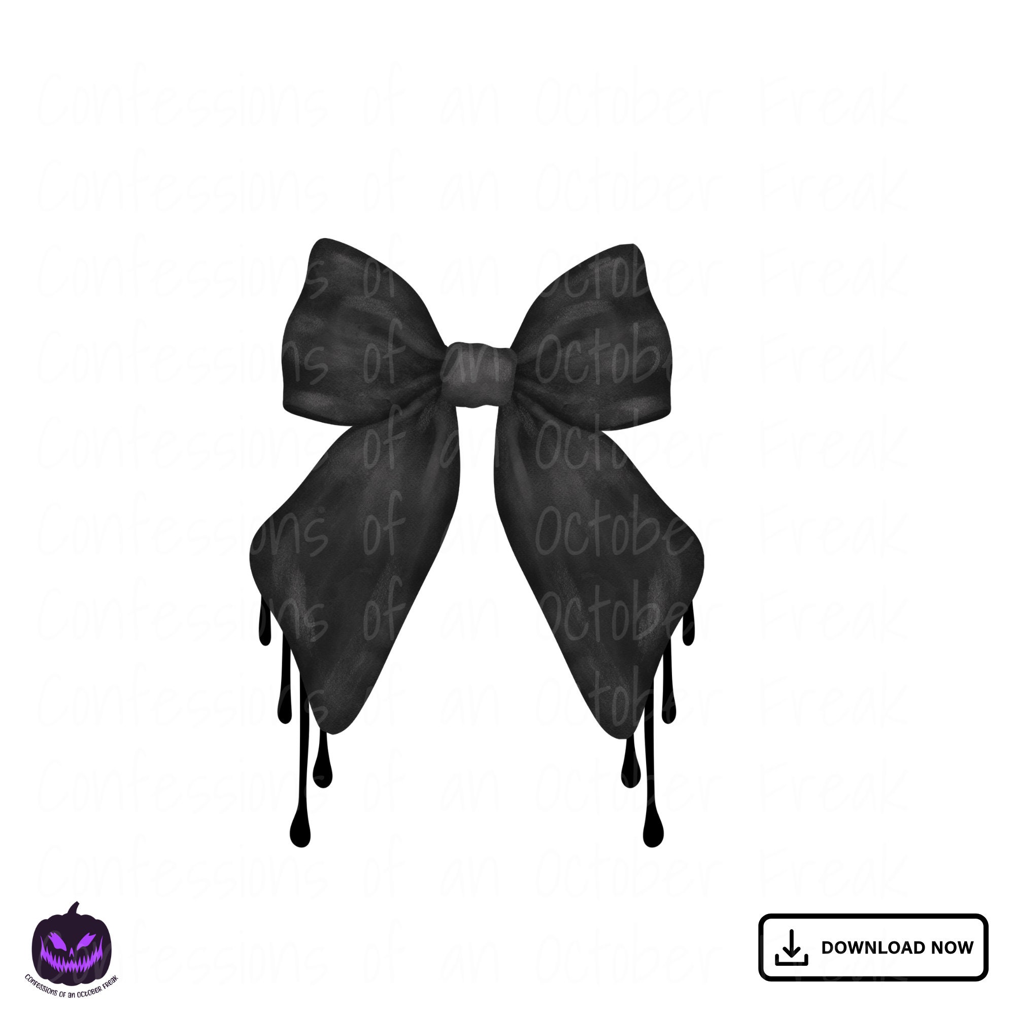 Black Coquette Bow Png, Preppy Goth Sublimation Designs, Spooky Girly ...