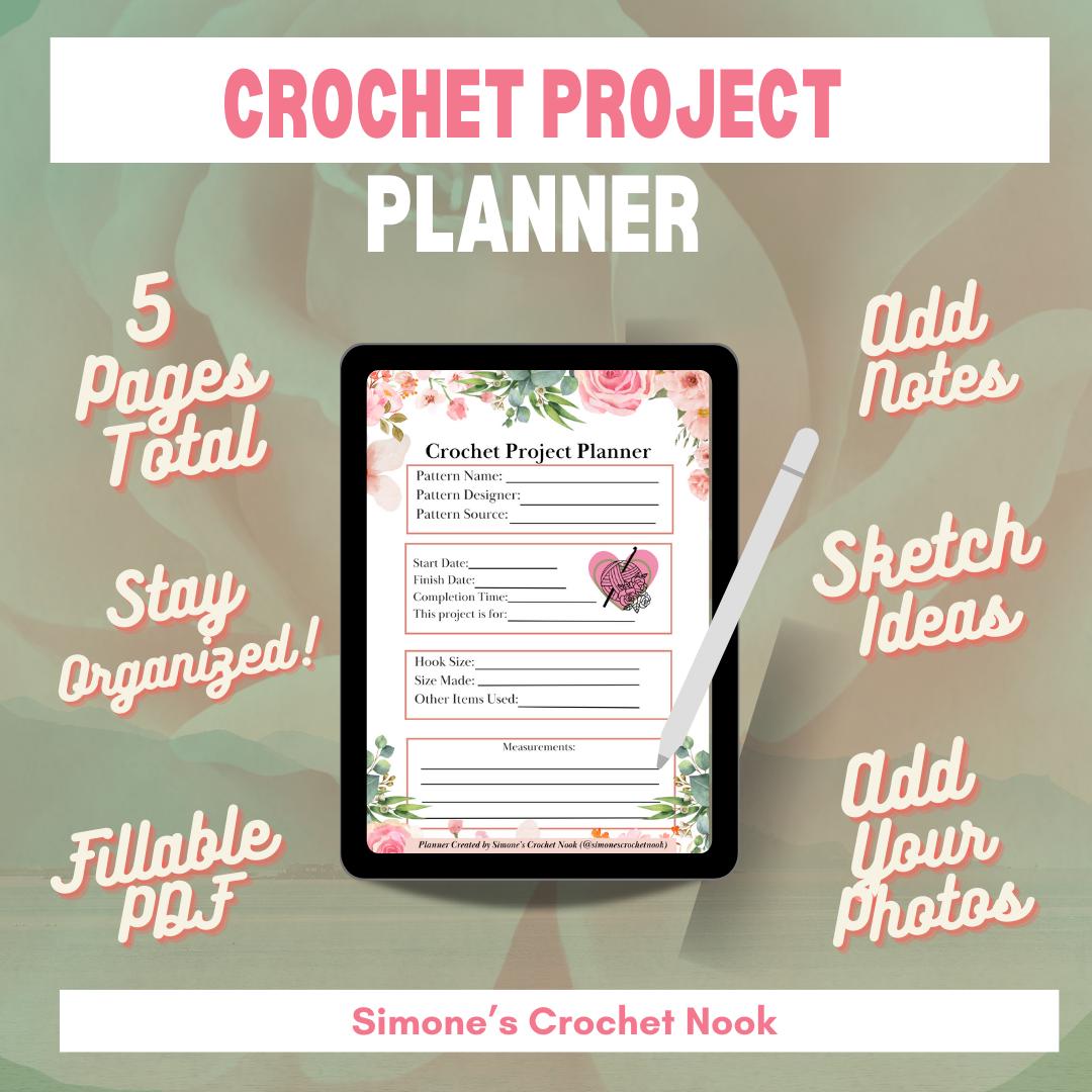 Digital Crochet Project Planner - Fillable and Printable - Etsy