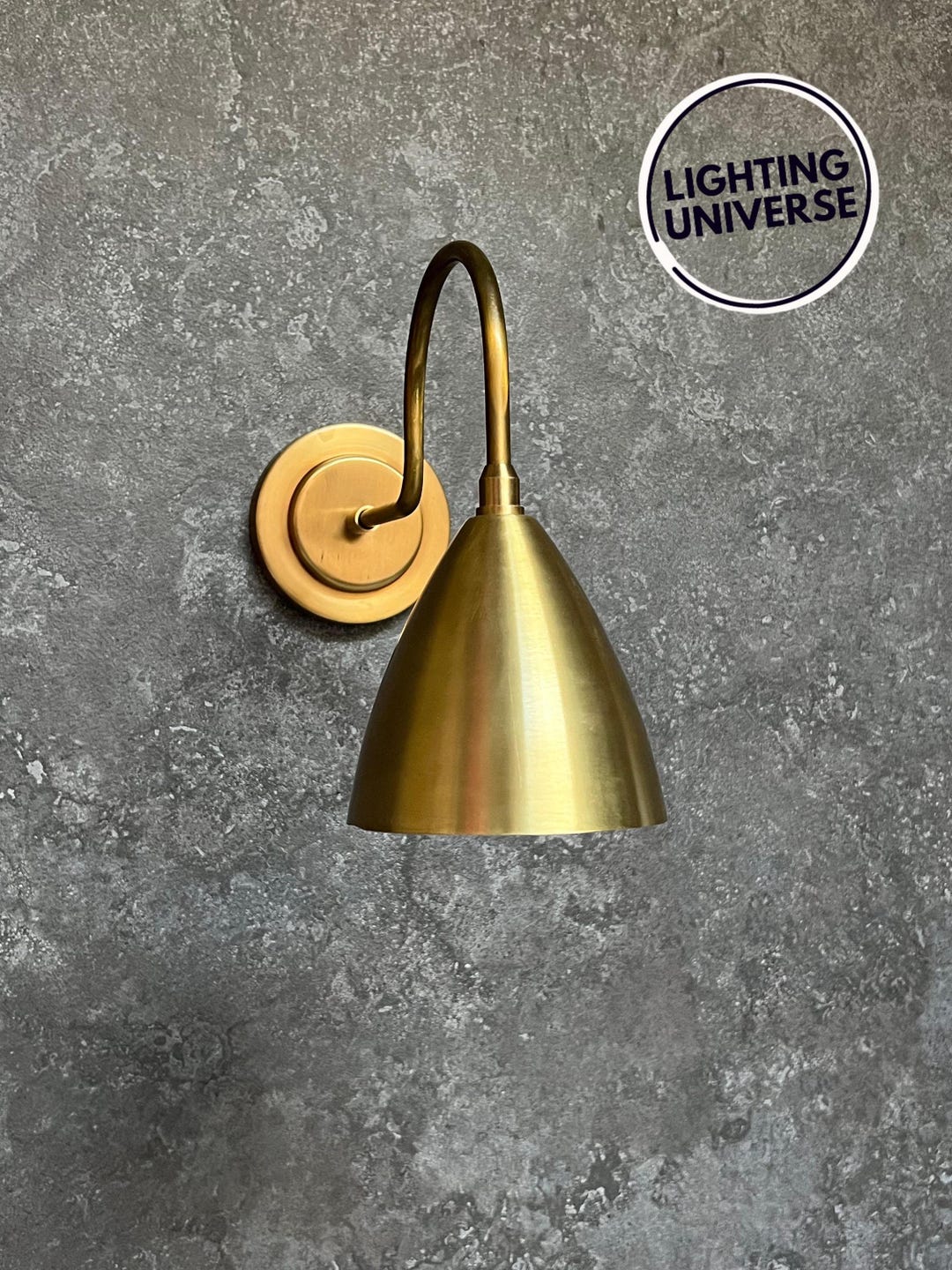 Solid Brass Wall Sconce: Modern Bedside Lamp, Nightlight - Etsy