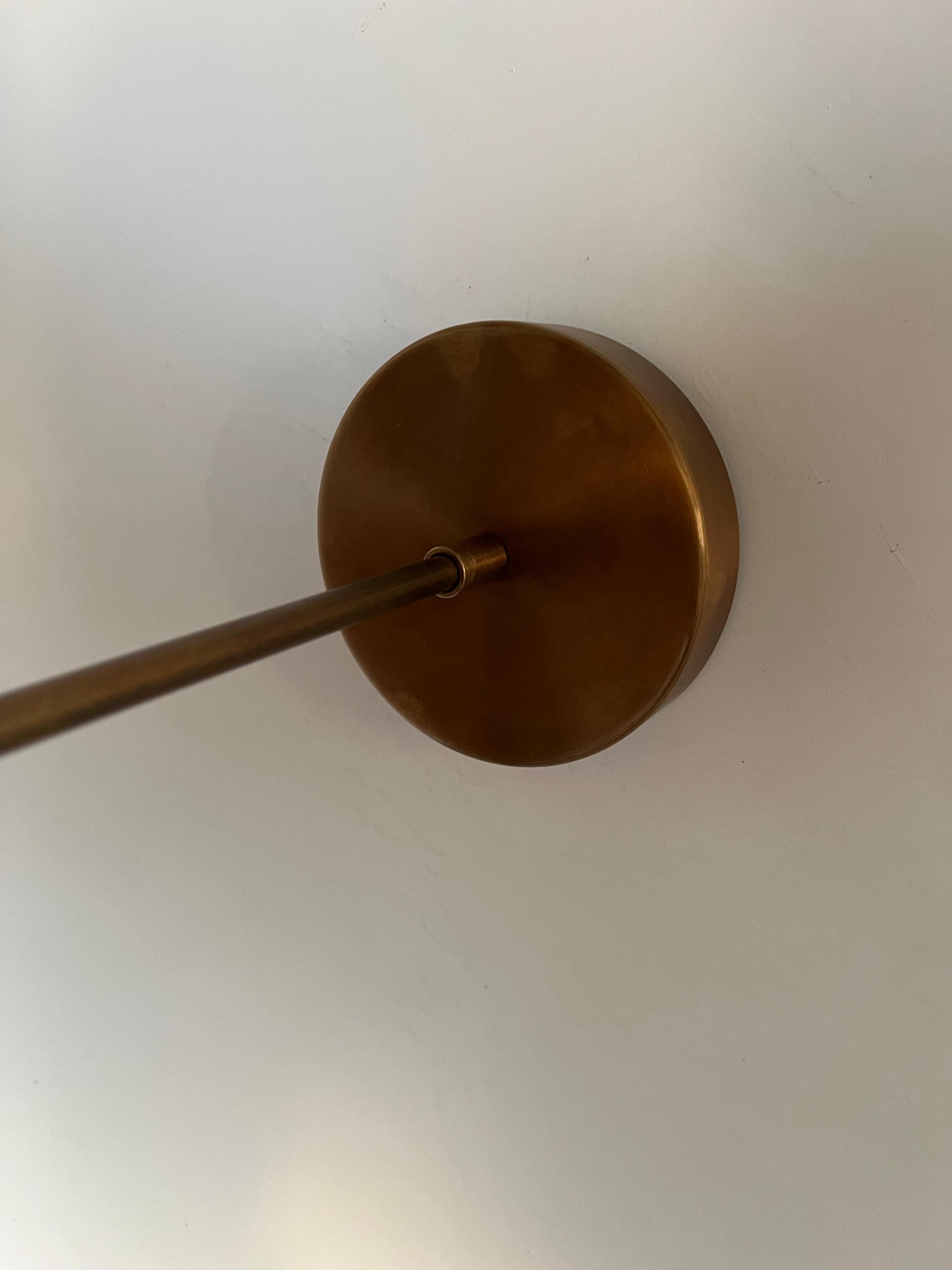 Mid-century Modern Brass Sputnik Chandelier: Double-dish Pendant Light ...
