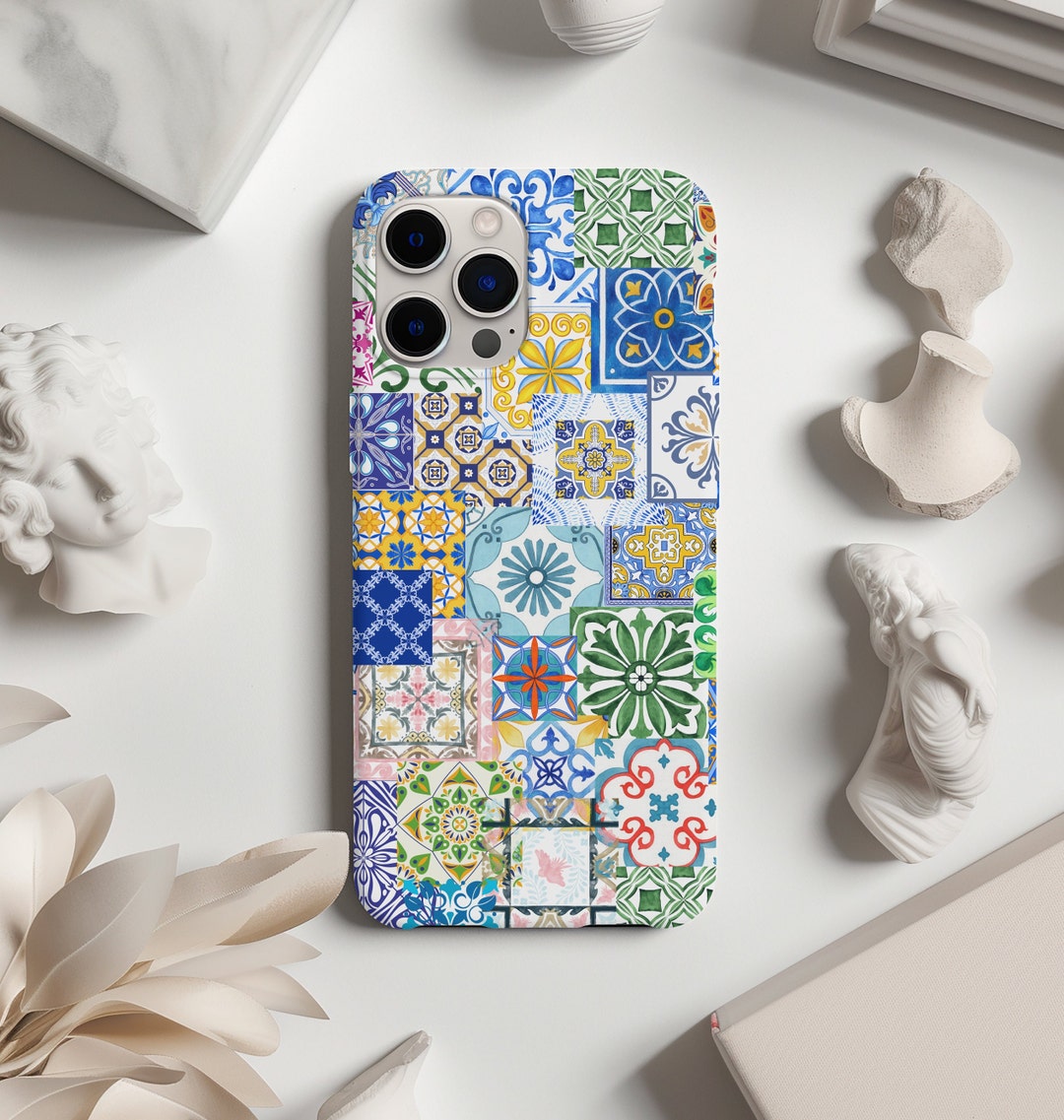 Portuguese Tile Murals Collage Phone Case iPhone 15 14 13 12 11 Pro Max ...