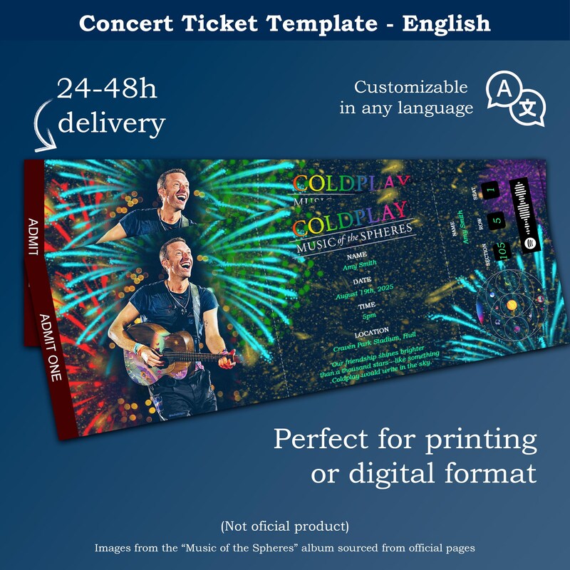 Coldplay - Etsy