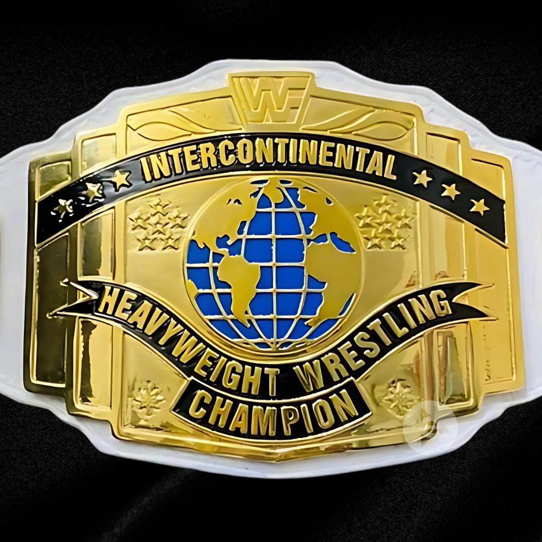 IC White Intercontinental Championship Replica Title Belt, WWF ...