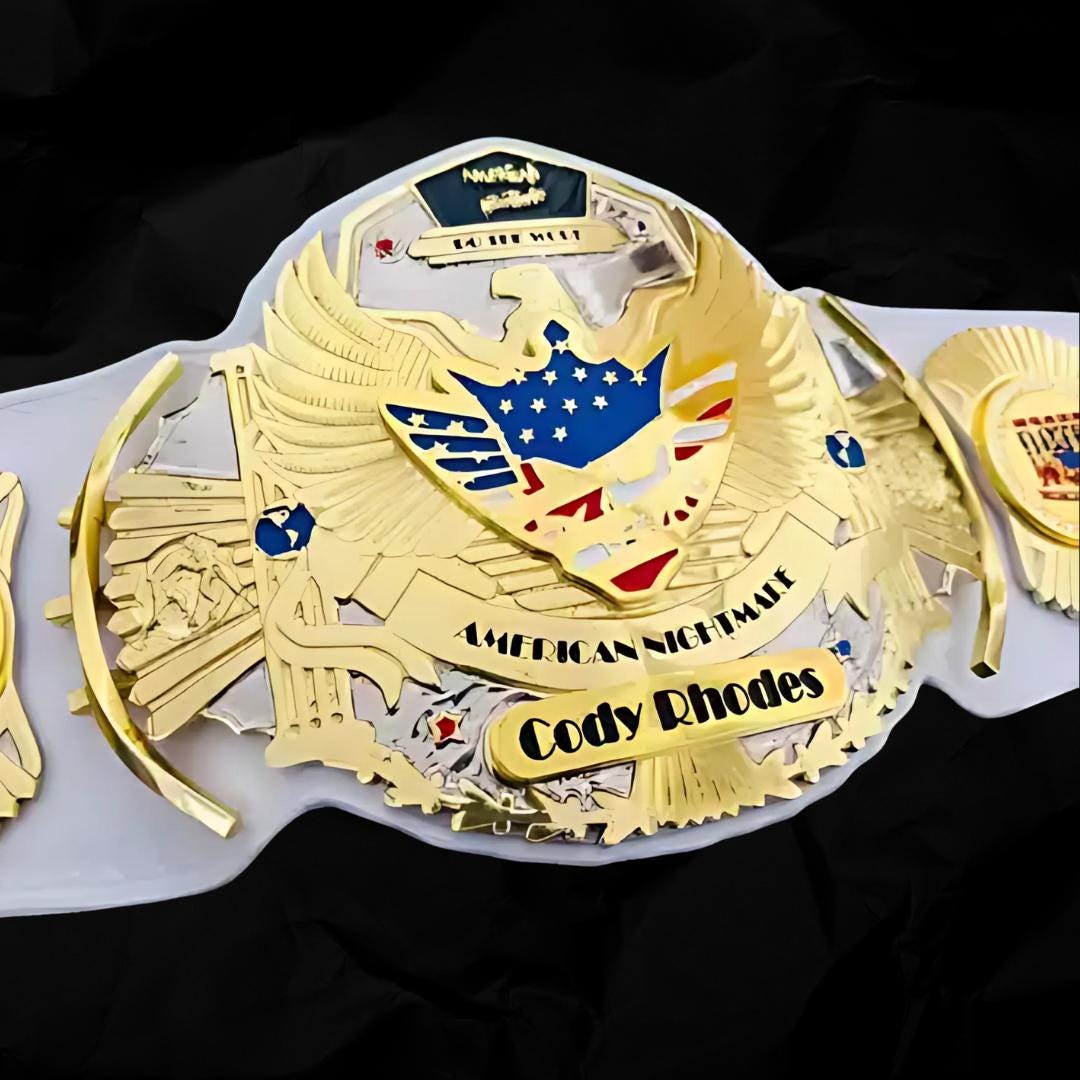 Cody Rhodes Replica Title Belt WWE Cody Rhodes Championship Belt Cody ...