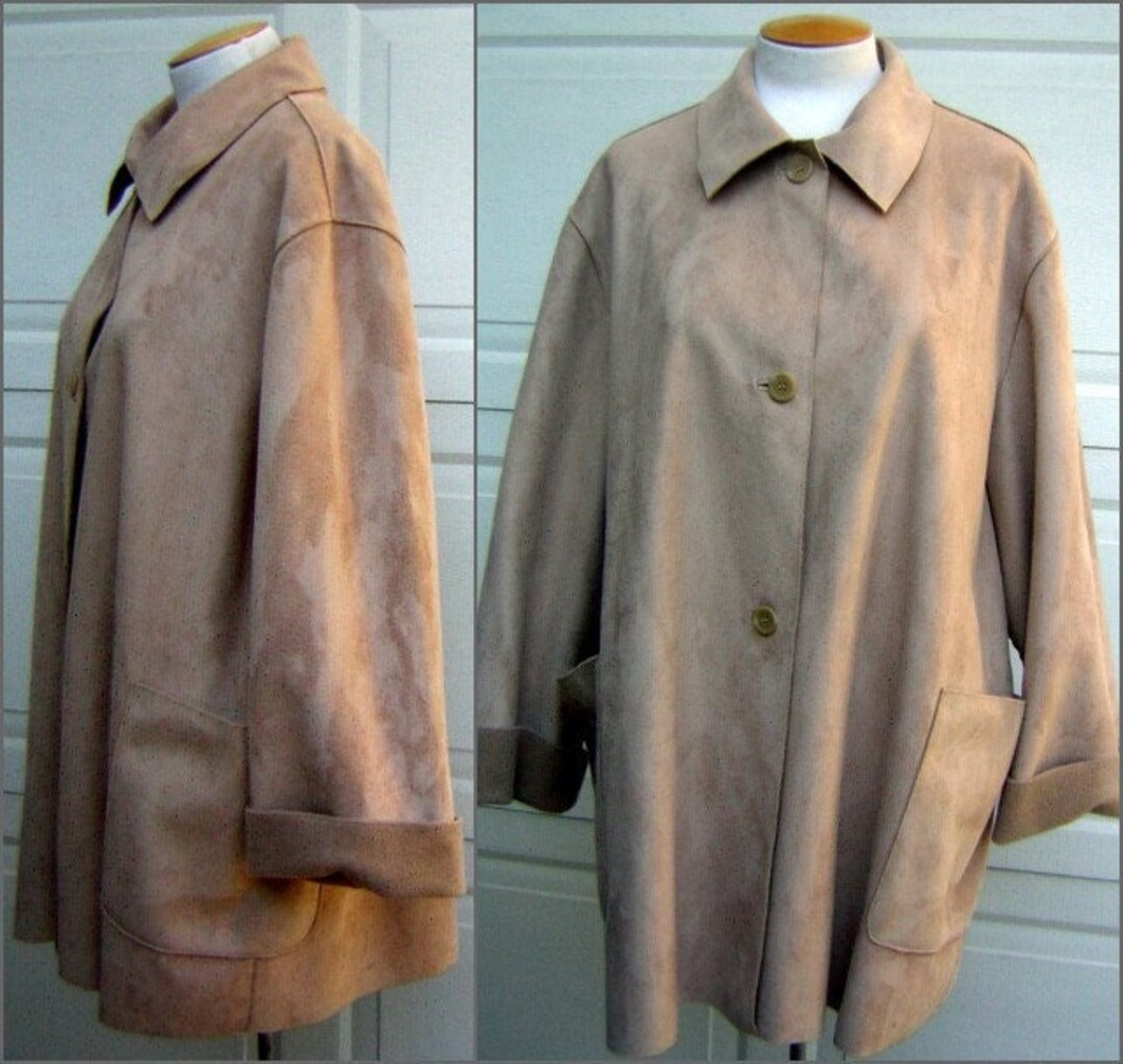 Vintage Ultra Suede Jacket Beige WEATHERPROOF Garment Company Big ...