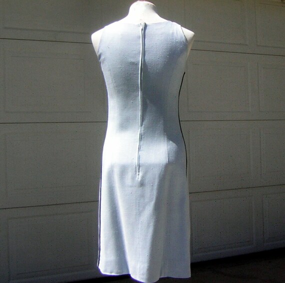 Vintage French MOD Dress Pale Blue & Black Sexy Fit -… - Gem