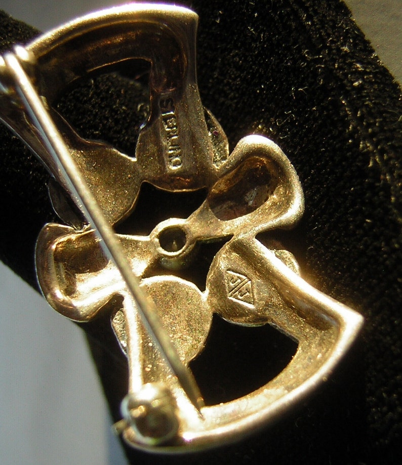 Judith Jack Brooch Sterling Silver Marcasite & Crystal or CZ | Etsy