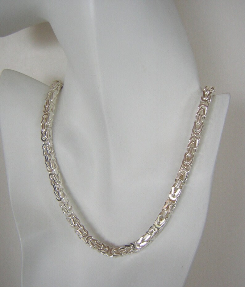 Heavy Sterling Silver BYZANTINE Necklace Woven Chain QGI / 925 - Etsy