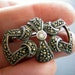 Judith Jack Brooch STERLING Silver Marcasite & Crystal or CZ Vintage ...