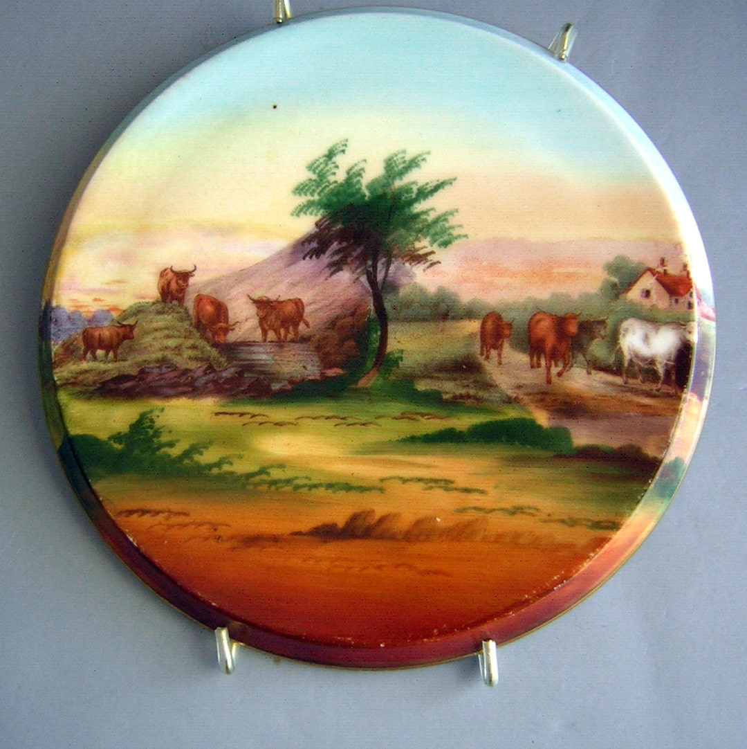 Antique Victoria Austria Plate Pastoral Farm Setting With - Etsy
