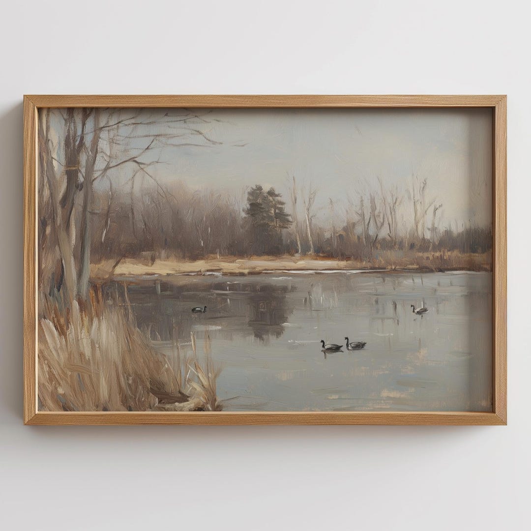 Samsung Frame Tv Art Gallery Wall Lake Landscape, Lake Wall Art Nature ...