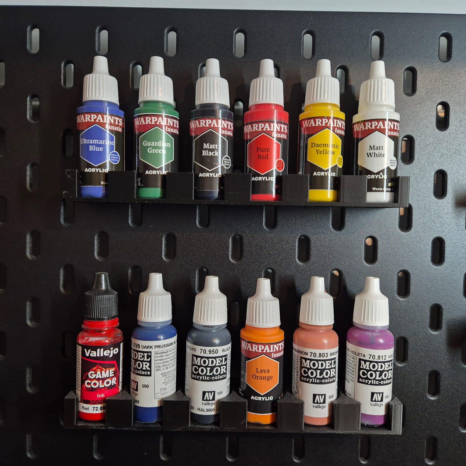 IKEA Skadis Miniature Paint Holder Racks (vallejo, Citadel, Pro Acryl ...