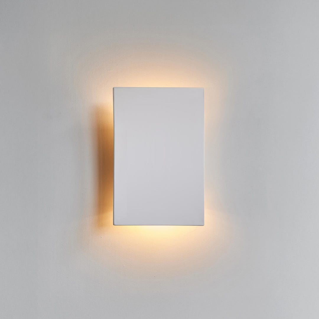 Handcrafted Ceramic Wall Lamp QARRA - White Matte Glaze - Etsy