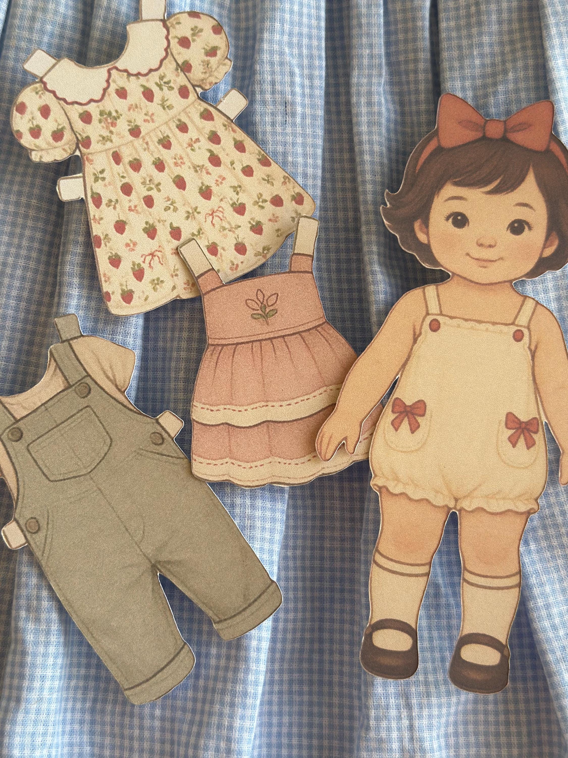 Printable Paper Doll and Coloring Book Set: DIY Cut-out (digital ...