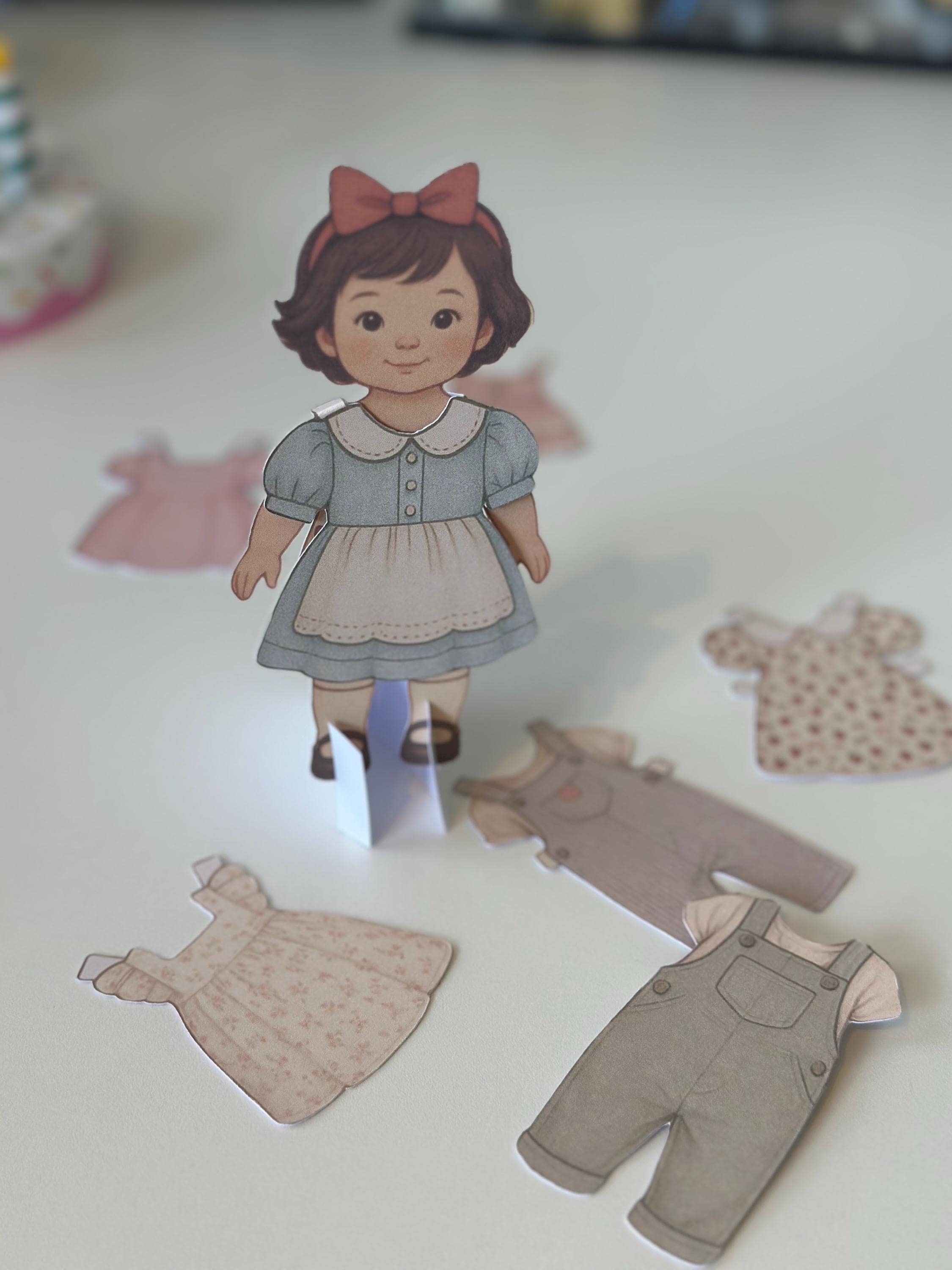 Printable Paper Doll and Coloring Book Set: DIY Cut-out (digital ...