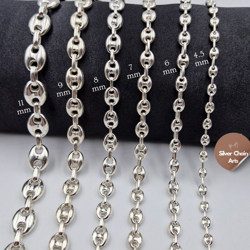 Silver Anchor Style Chain - Etsy
