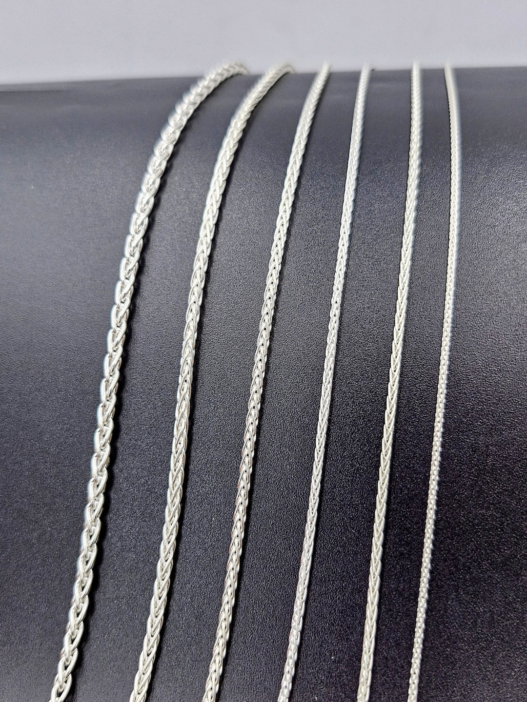 Sterling Silver Wheat Spiga Chain: Bali Woven Necklace - Etsy