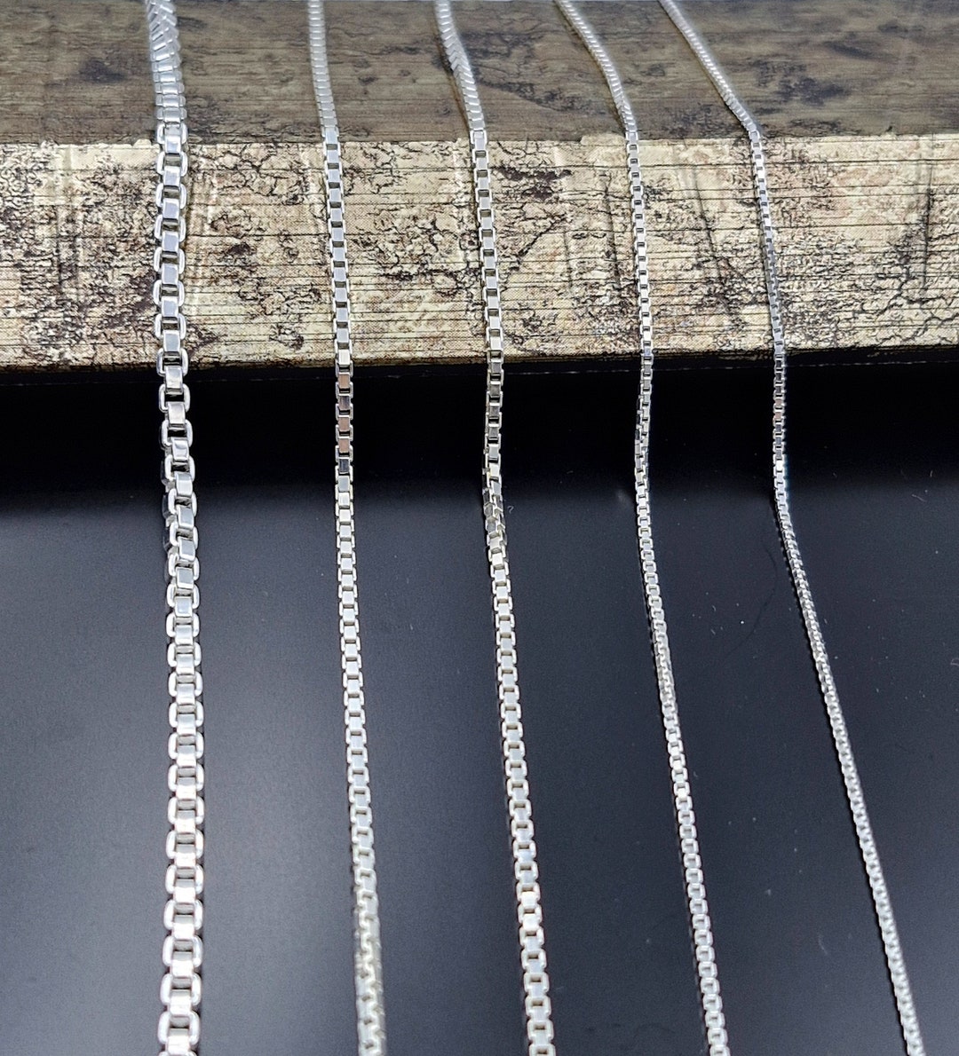 Dainty 925 Sterling Silver Box Chain: Minimalist Choker Chain - Etsy