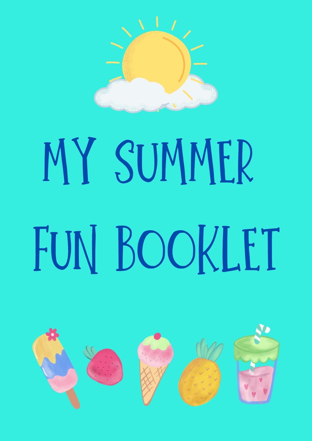 Summer Fun Booklet, Activity Book for Kids, Summer Holidays Workbook ...