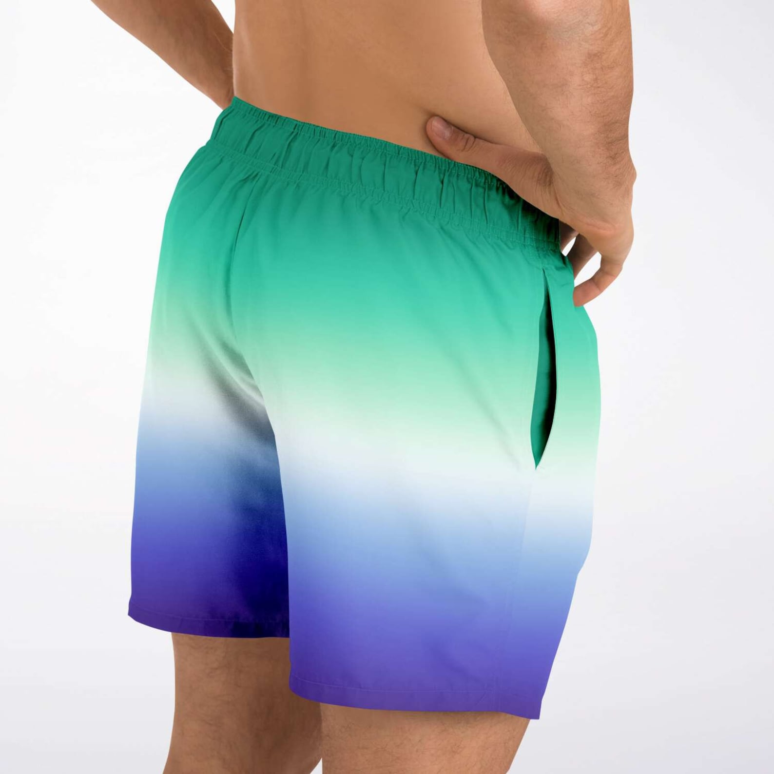 Gay MLM Vincian Pride Ombre Swim Shorts With Pockets & Mesh Lining ...