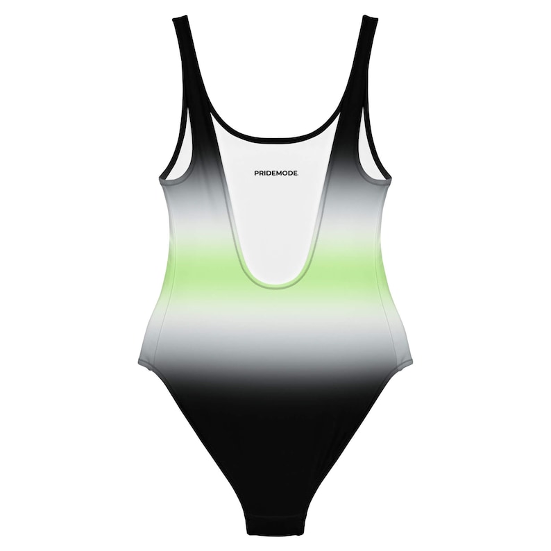 Agender Pride Ombre Open-back Swimsuit | Subtle Pride Gradient One ...