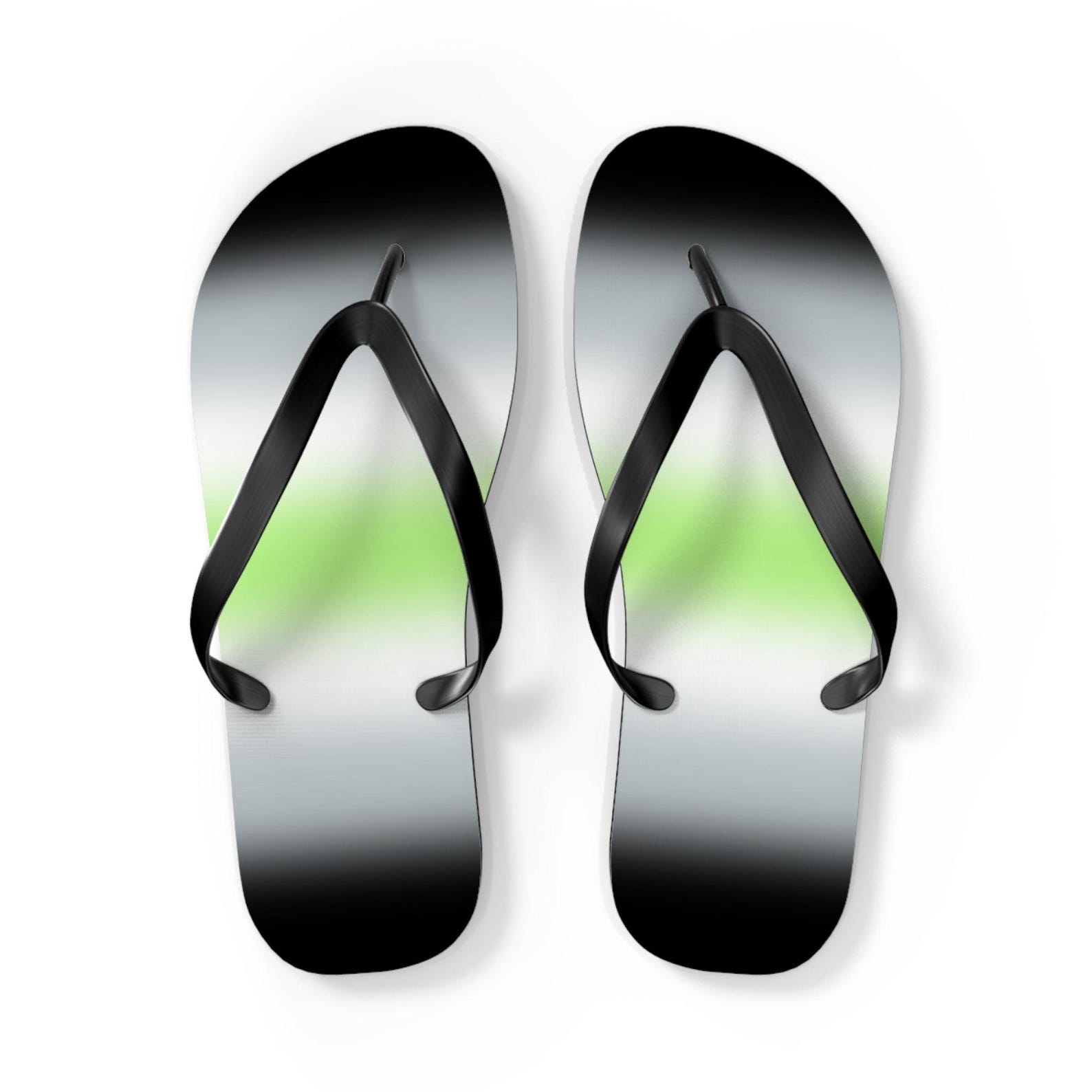 Agender Pride Ombre Flip Flops | Subtle Agender Gradient Unisex ...