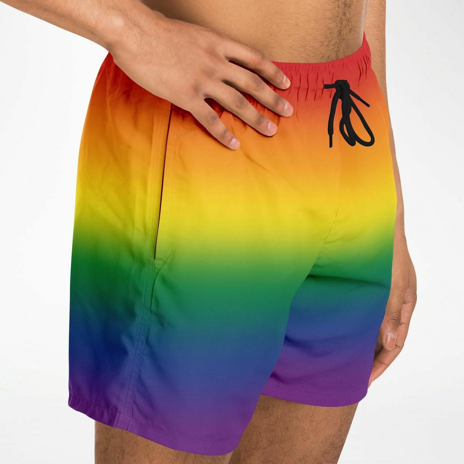 Rainbow Ombre Pride Swim Shorts With Pockets | Subtle LGBTQIA+ Pride ...