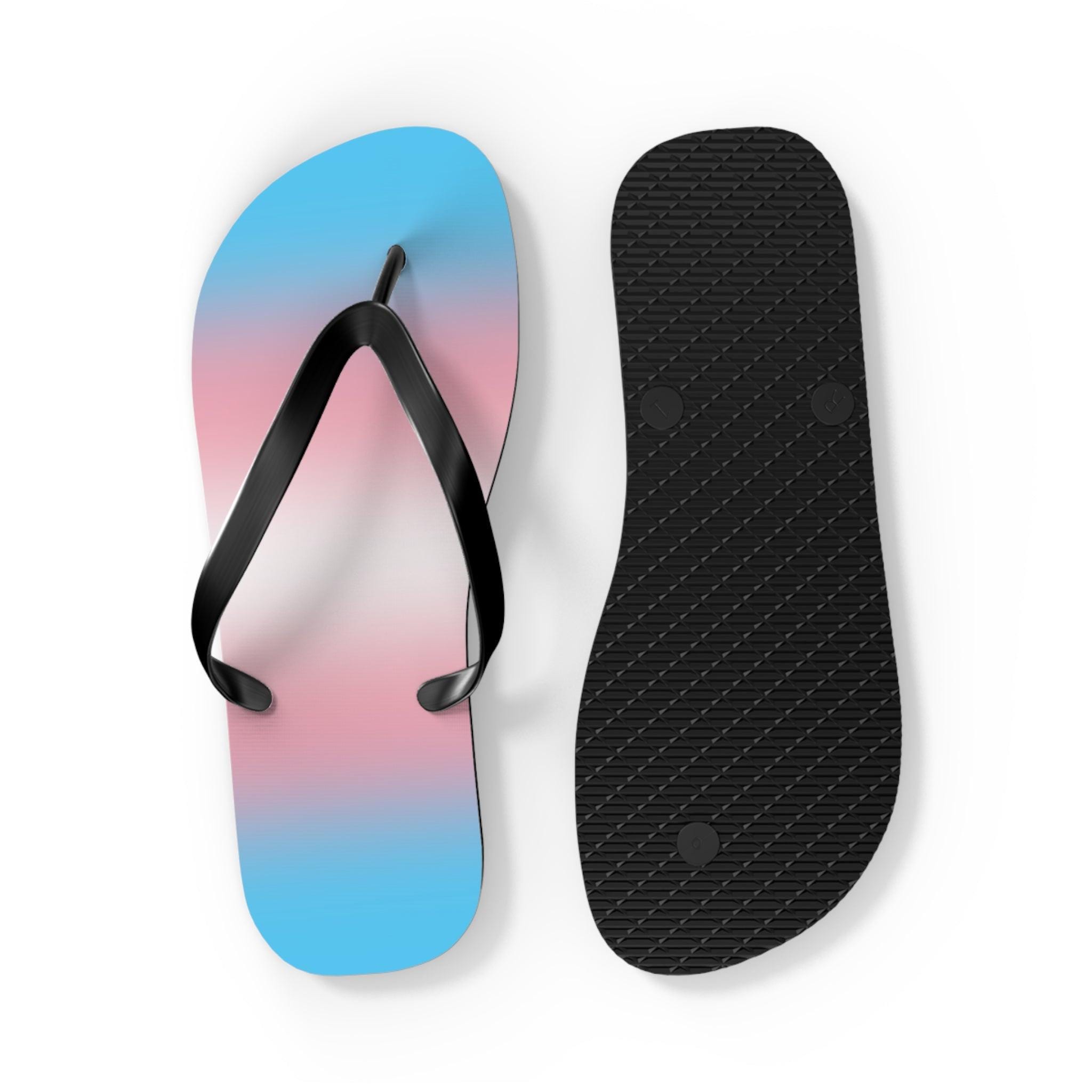 Transgender Pride Ombre Flip Flops | Subtle Trans Gradient Unisex ...