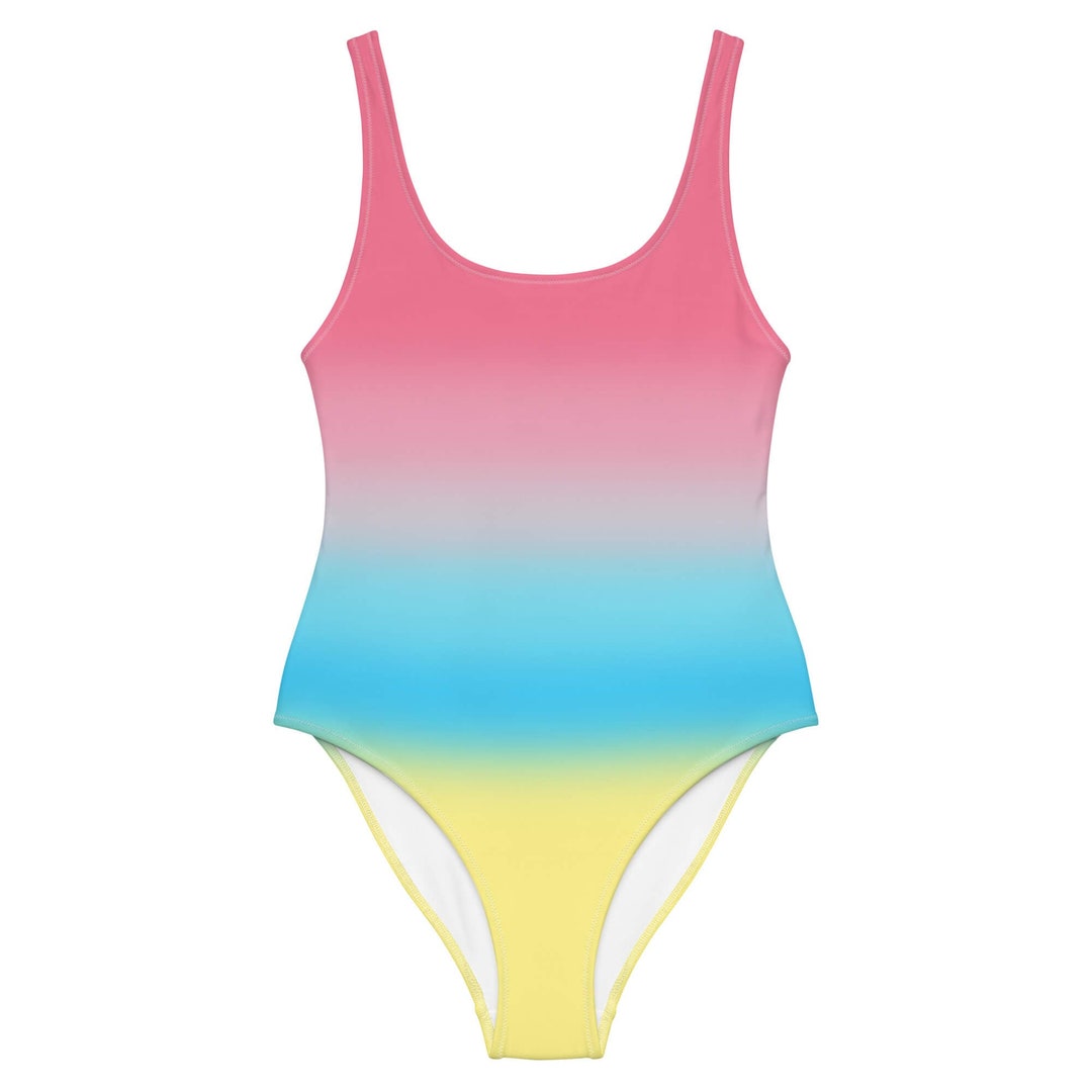 Genderflux Pride Ombre Open-back Swimsuit | Subtle Nonbinary Identity ...