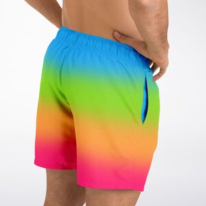 Panromantic Pride Ombre Swim Shorts With Pockets | Subtle Pan Pride ...