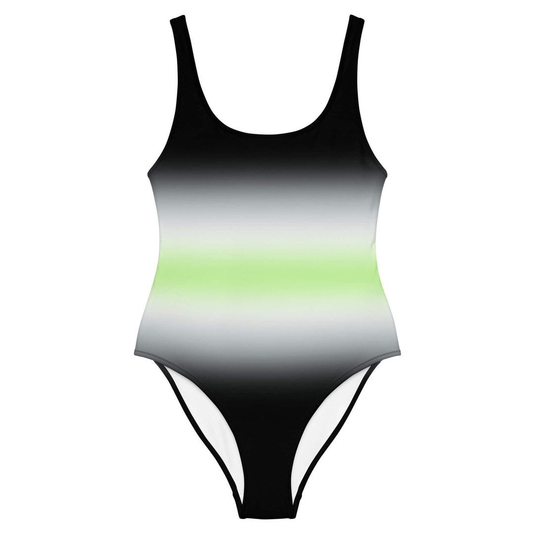 Agender Pride Ombre Open-back Swimsuit | Subtle Pride Gradient One ...