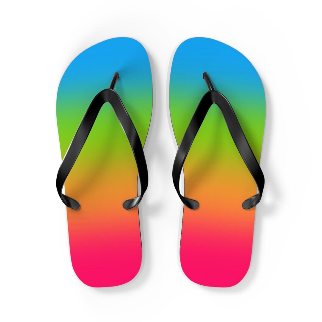 Panromantic Pride Ombre Flip Flops | Subtle Pan Gradient Unisex ...