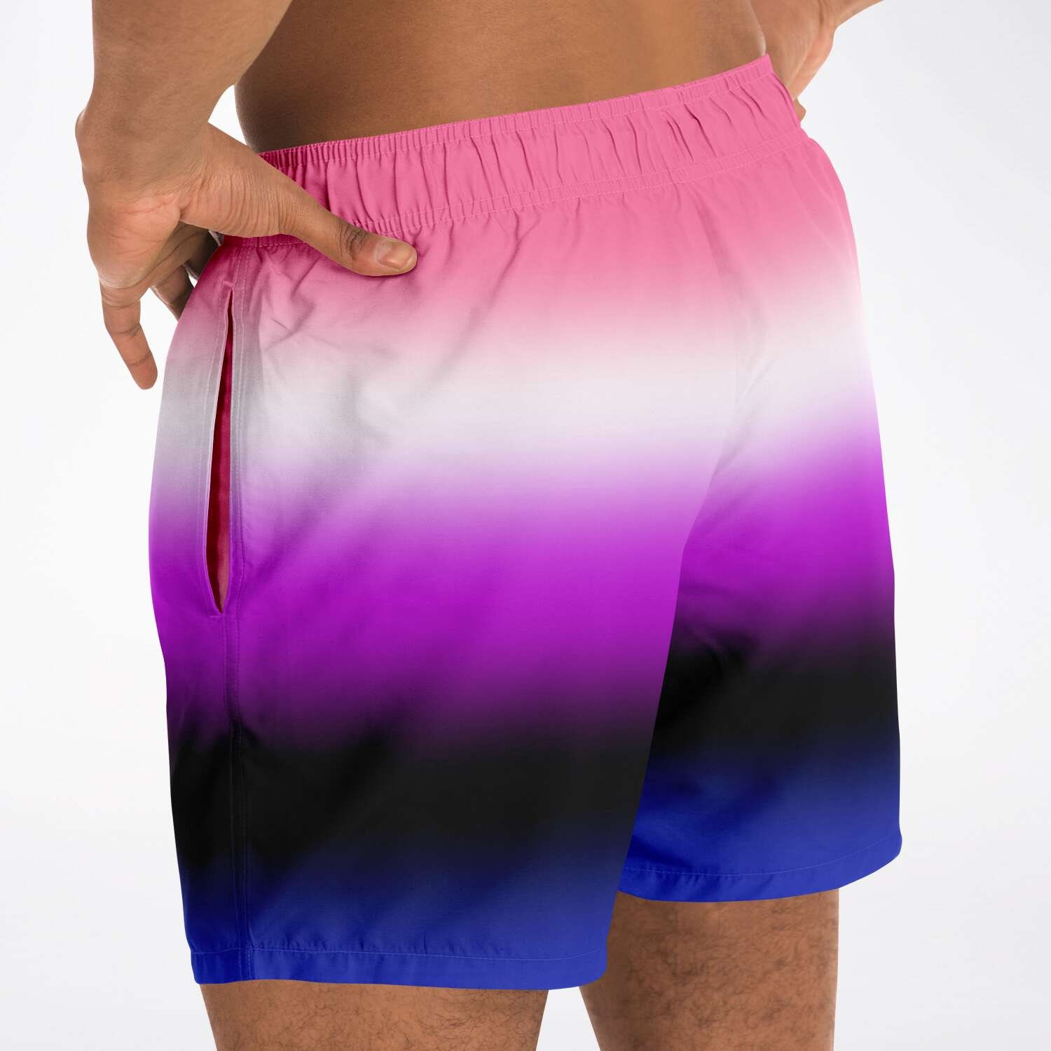 Genderfluid Pride Ombre Swim Shorts With Pockets Subtle Pride Gradient ...