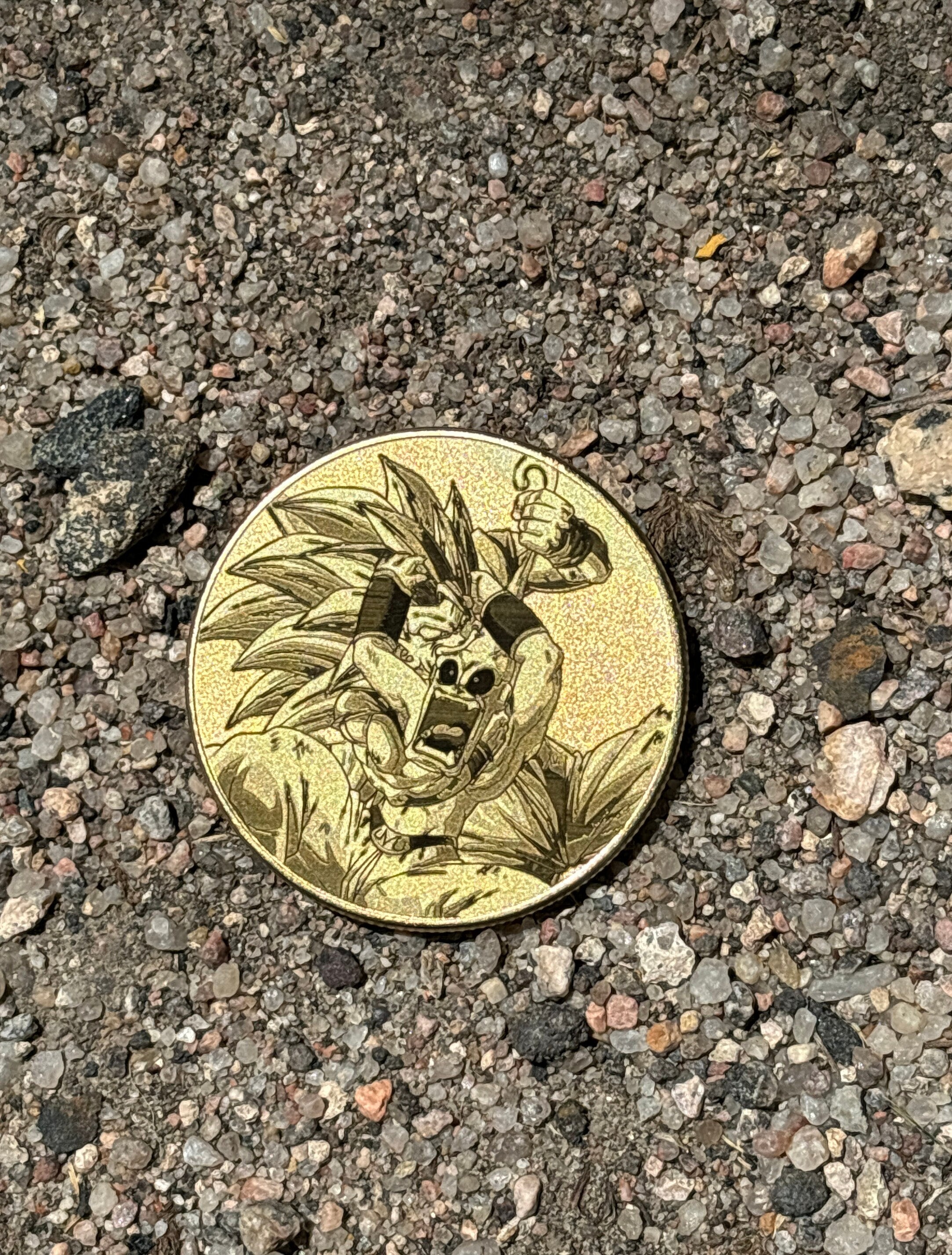 DBZ 4/5 SS3 Goku and Kid Buu Coin - Etsy