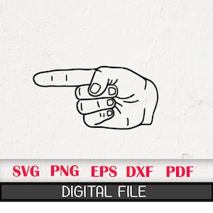Pointing Finger SVG, Pointing Finger DXF, Pointing Finger PNG, Pointing ...